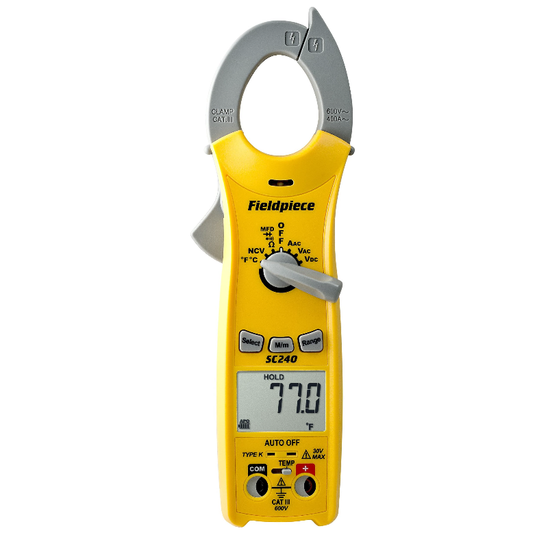 Fieldpiece SC240 Compact Clamp Meter with Temp | Australia — HVAC Trade ...